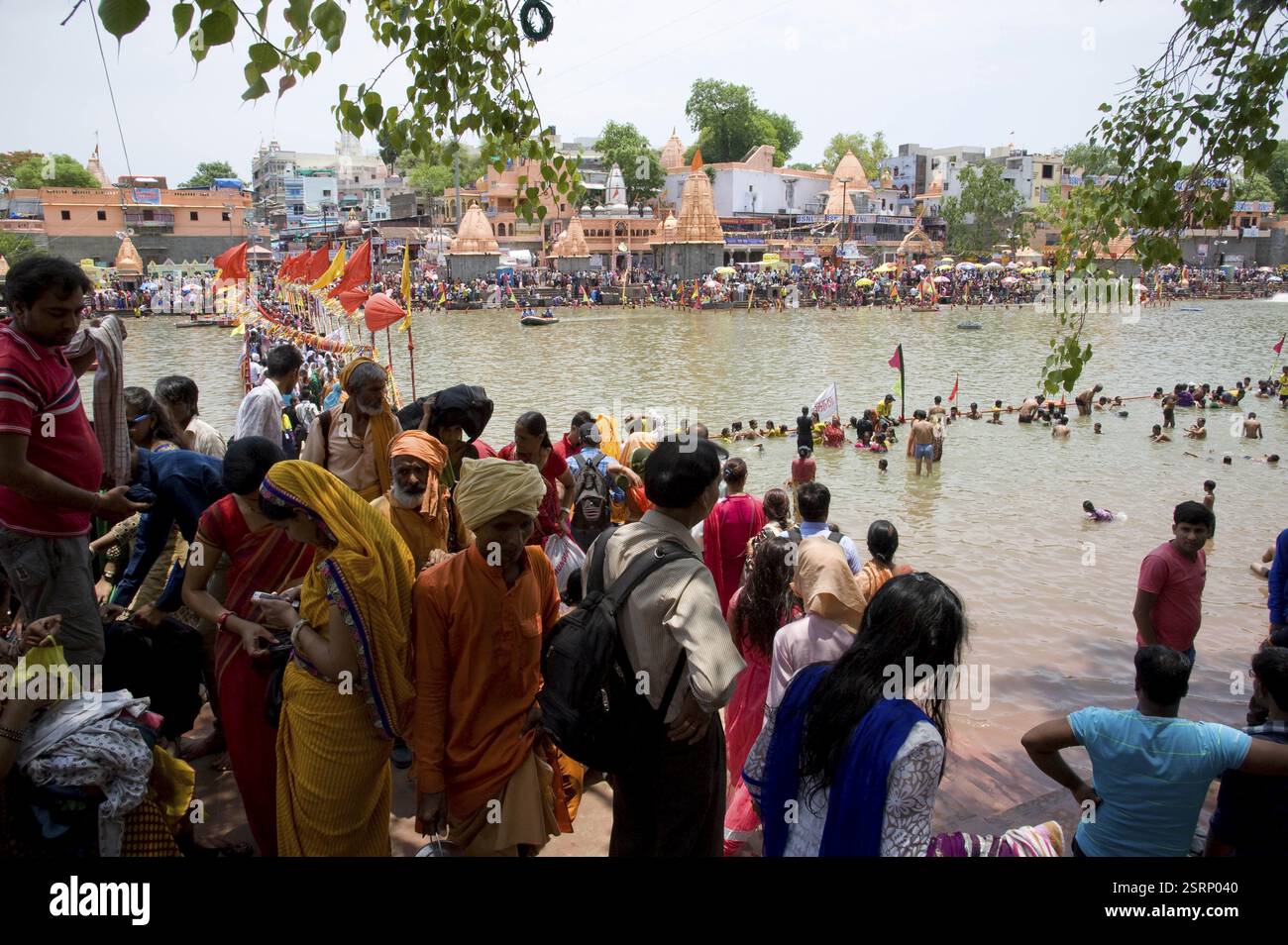 Pilgrims taking holy dip hi-res stock photography and images - Alamy