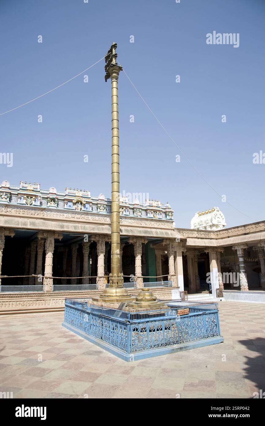 Pillar in rangnath ji temple, vrindavan, uttar pradesh, india, asia ...