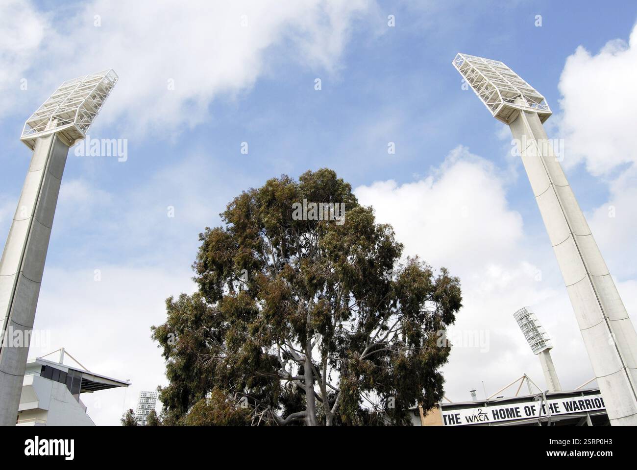 Flood lights at WACA cricket ground, Perth, Australia, Oceania Stock ...