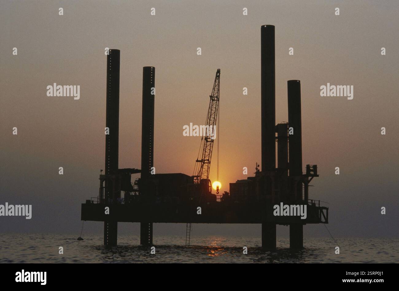 Oil Rig at Sunset, Bandra, Bombay Mumbai, Maharashtra, India, Asia ...