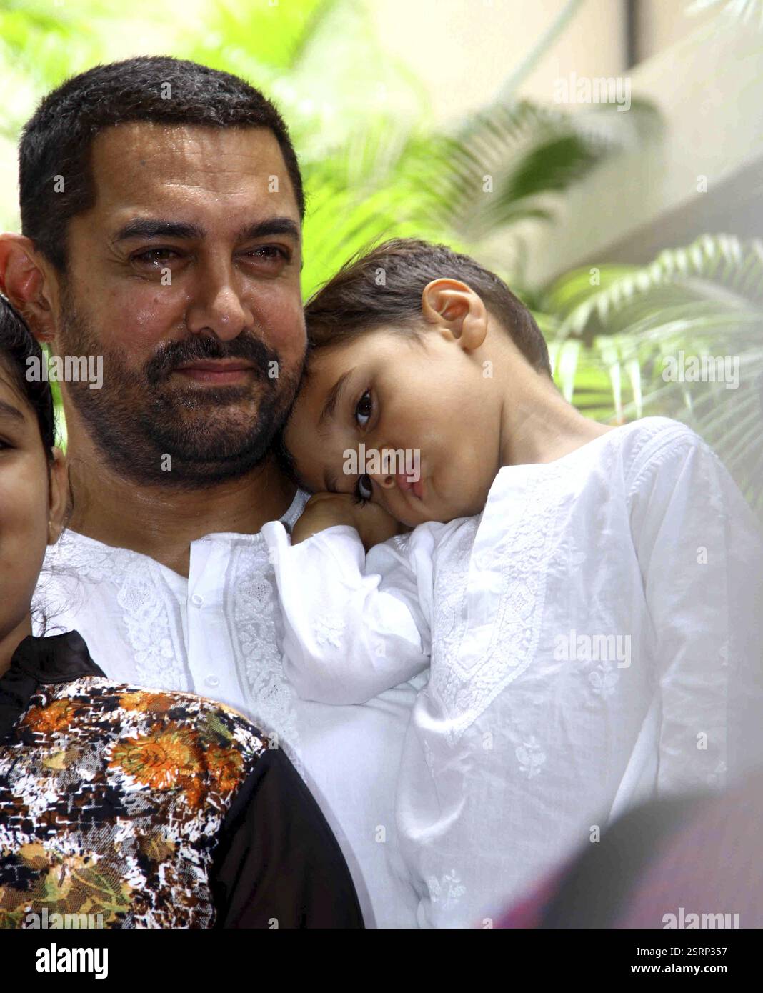 Bollywood actor Aamir Khan along with his son Azad Rao Khan they arrive ...