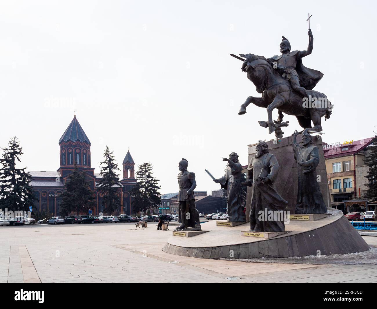 Gyumri, Armenia - February 14, 2025: Vartan Mamikonian monument on ...