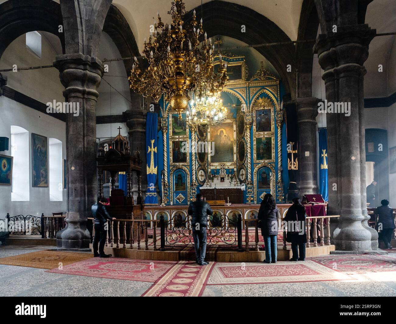 Gyumri, Armenia - February 14, 2025: interior of Cathedral of the Holy ...