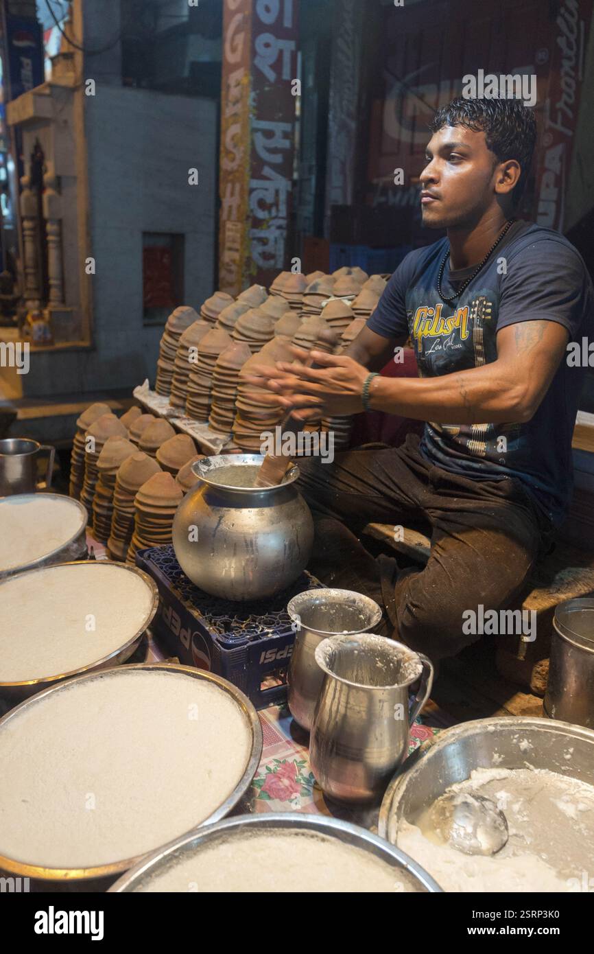 Lassi shop, varanasi, uttar pradesh, india, asia Stock Photo - Alamy