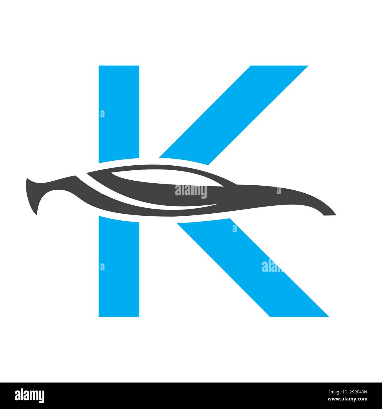 Initial Letter K Automotive Logo Design Concept With Car Symbol Vector ...