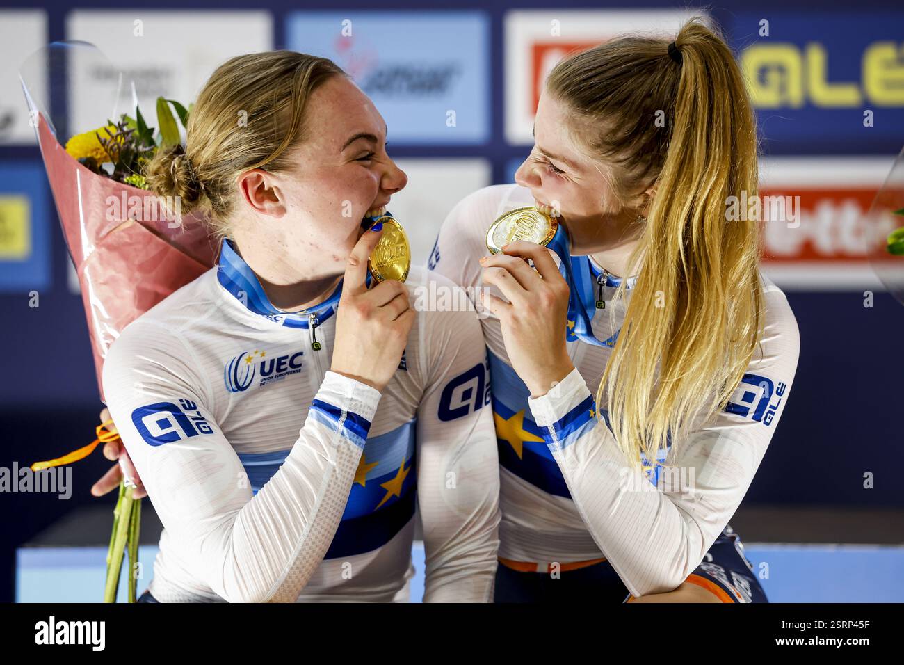 HEUSDEN-ZOLDER - Track cyclists Maike van der Duin and Lisa van Belle ...