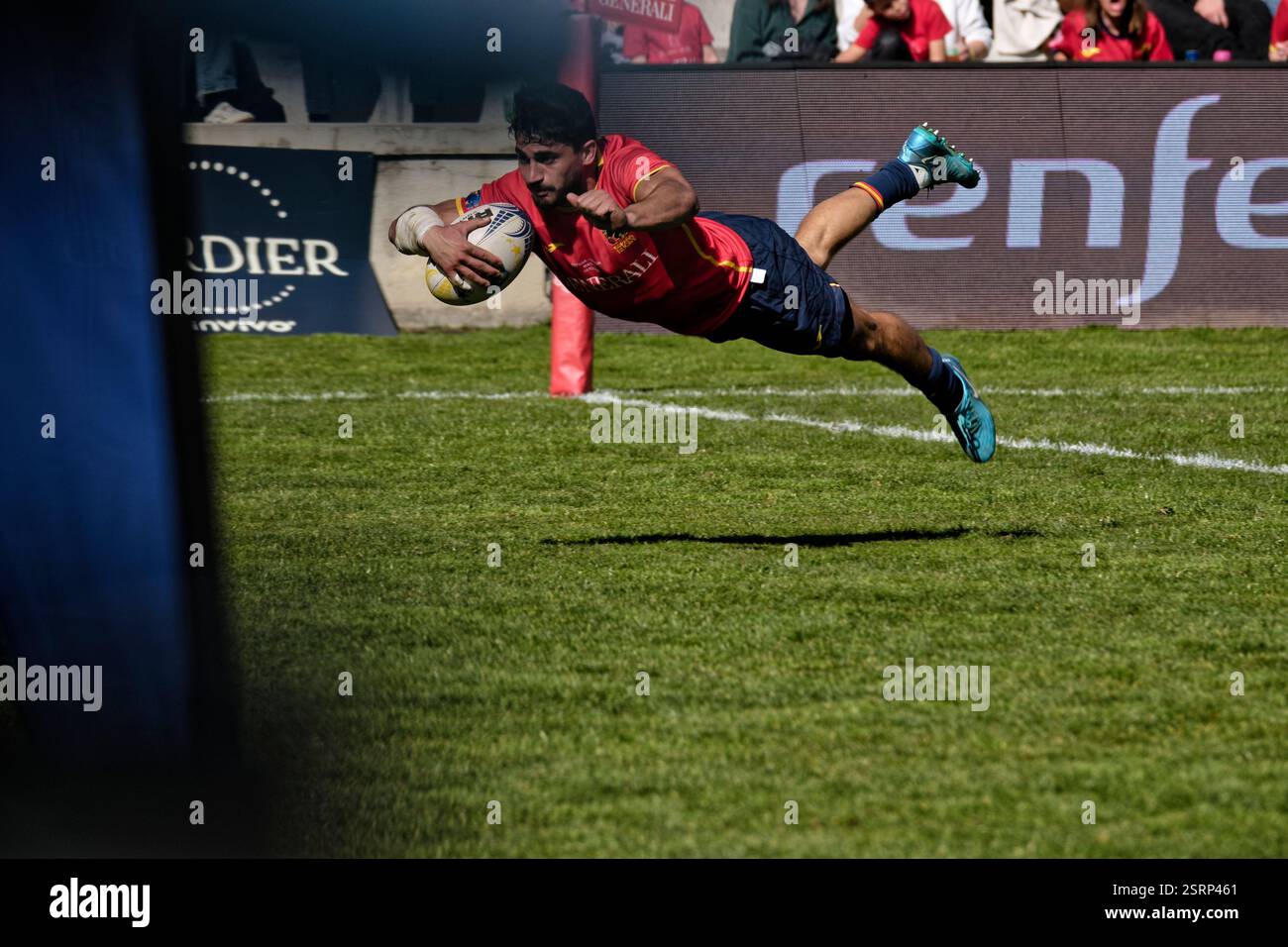 Estadio Central UCM, Madrid, Spain. 16th Feb, 2025. Men's Rugby Europe Championship 2025, Spain ...