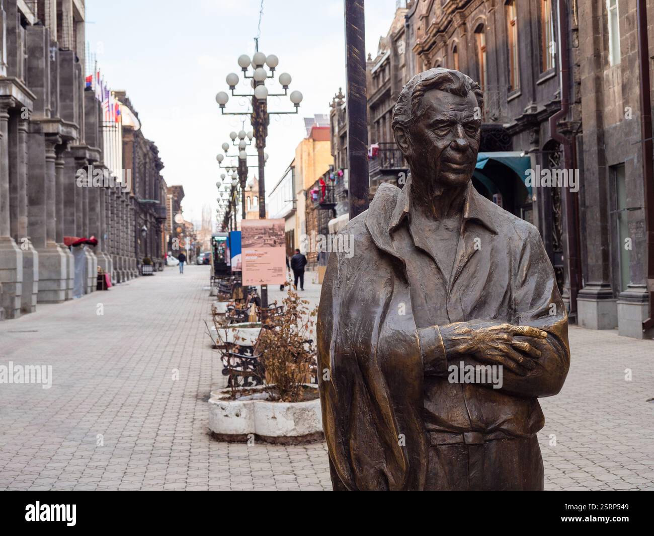 Gyumri, Armenia - February 14, 2025: sculpture of famous armenian ...