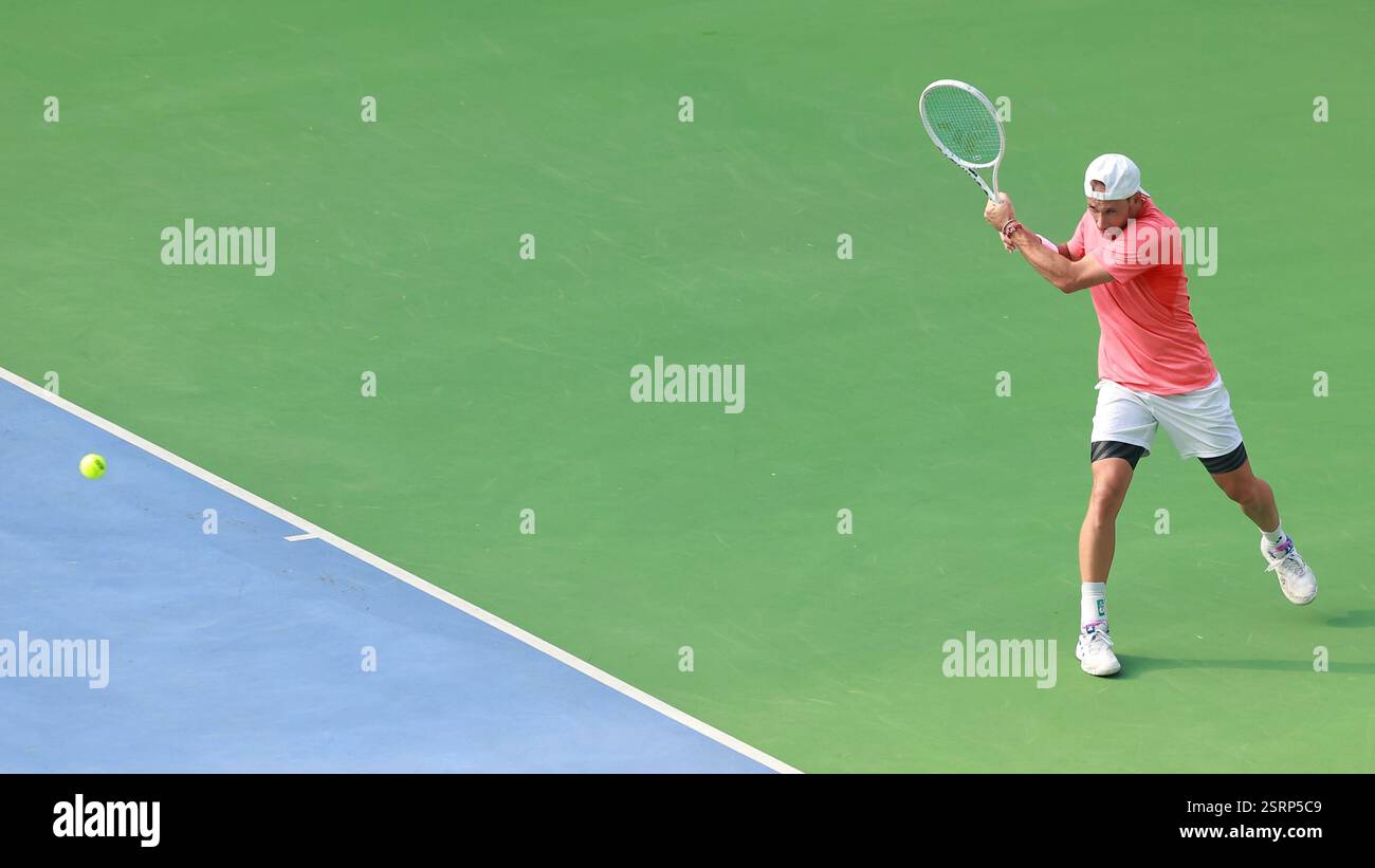 New Delhi, Delhi, India. 16th Feb, 2025. Kyrian Jacquet of France ...