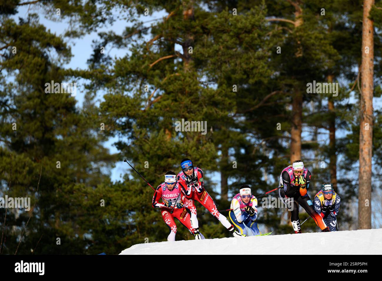 Falun, Sweden. 16th Feb, 2025. Nora Sanness of, Norway., . Heidi Weng ...