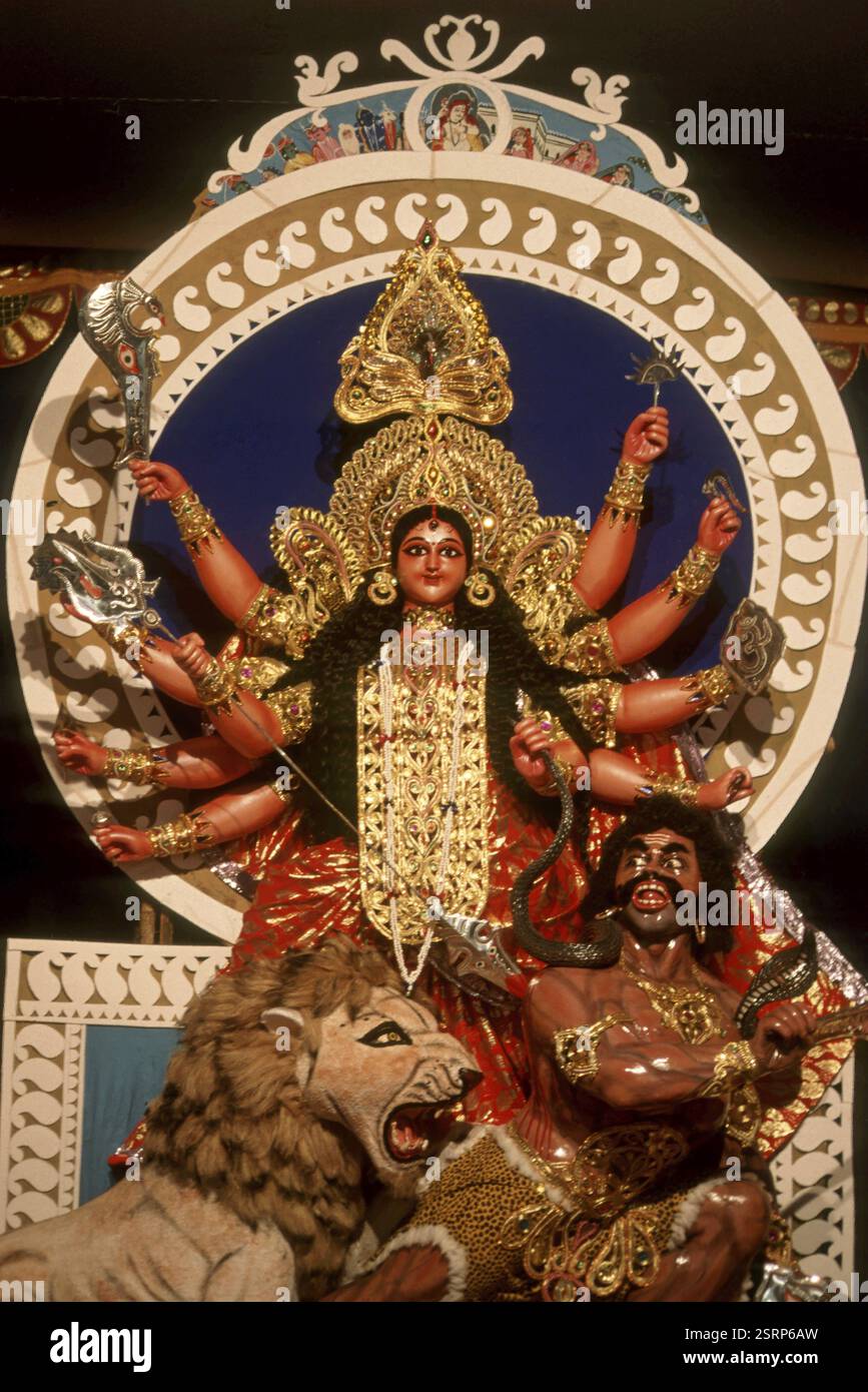 Goddess Durga Pooja puja Procession Stock Photo - Alamy