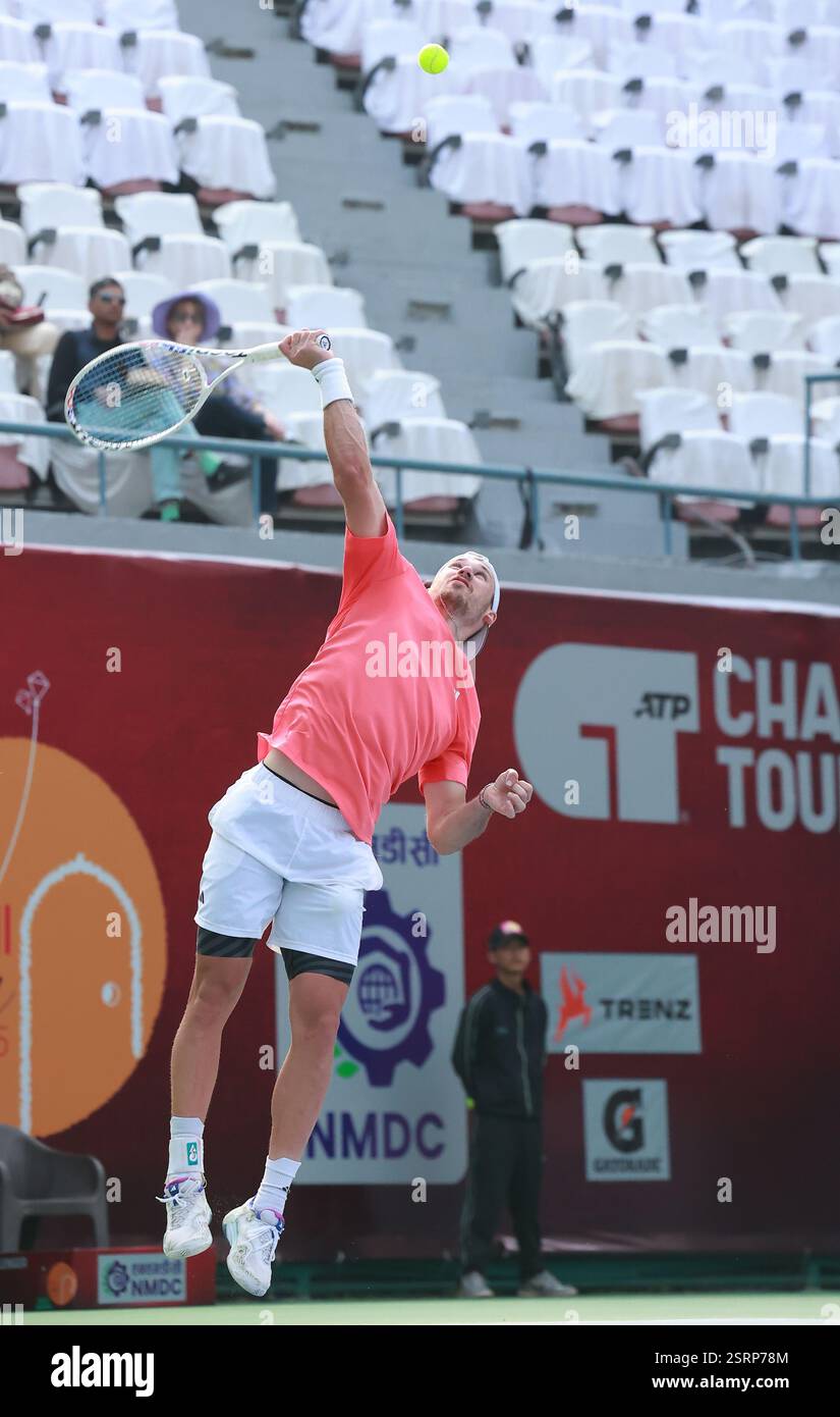 New Delhi, Delhi, India. 16th Feb, 2025. Kyrian Jacquet of France ...