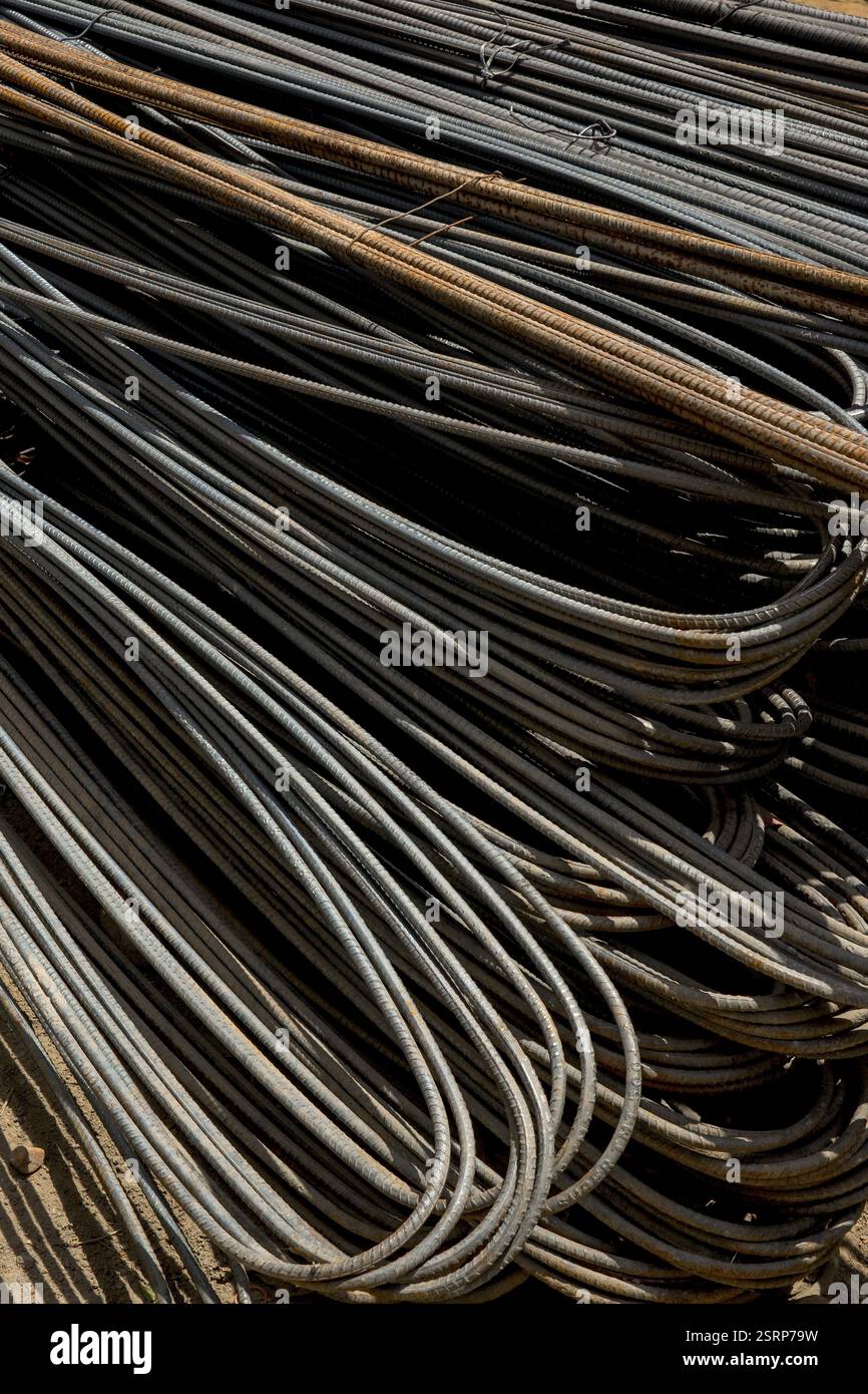 Steel rods used for construction, india, asia Stock Photo - Alamy