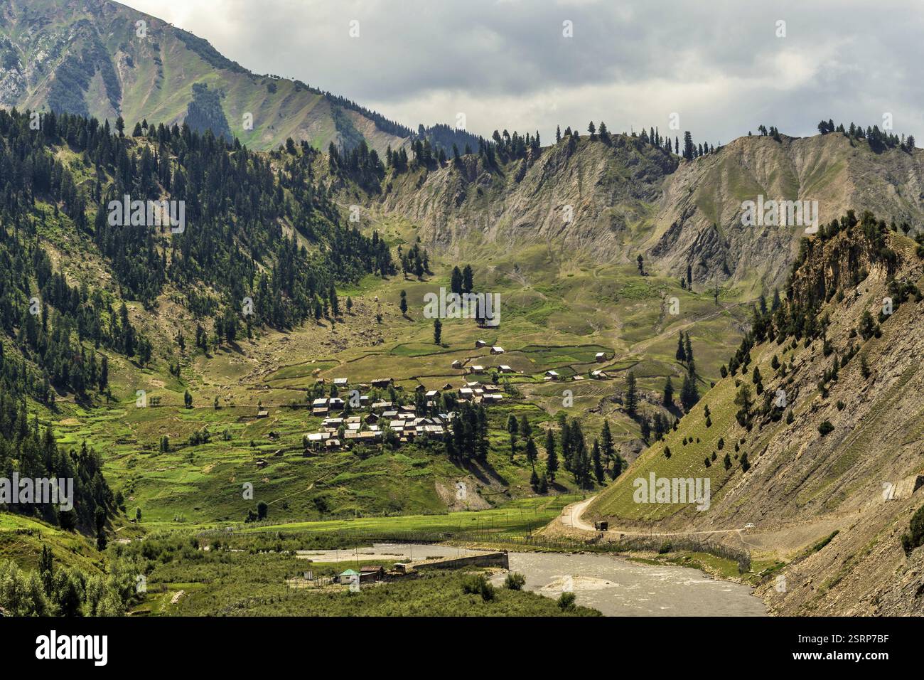 Sheikhpura village, Tulail valley, Kashmir, India, Asia Stock Photo - Alamy