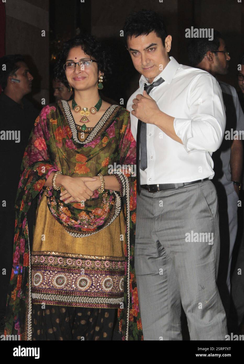 Bollywood actor Aamir Khan Kiran Rao arrive during the wedding ...