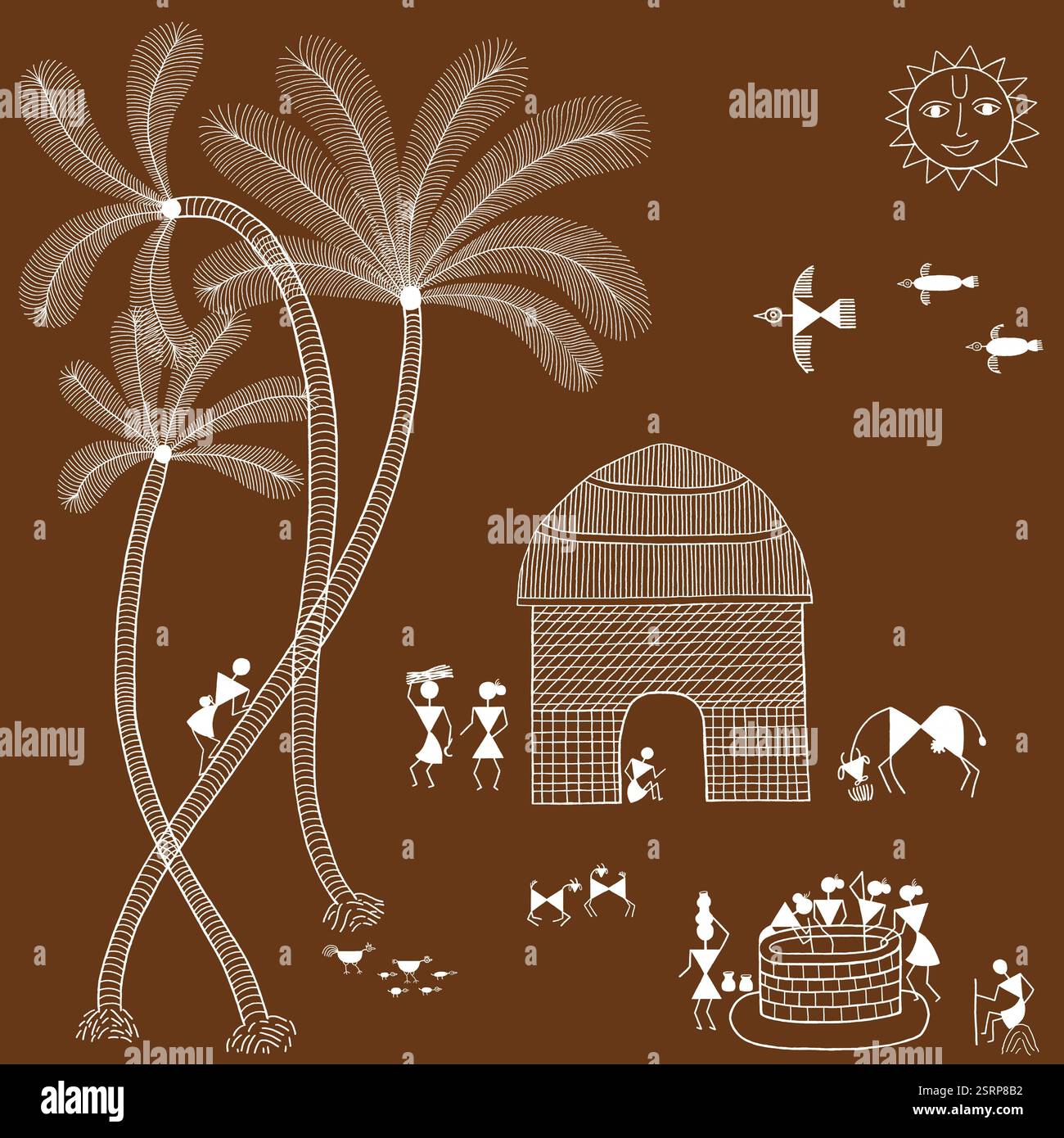 Warli drawings hi-res stock photography and images - Alamy