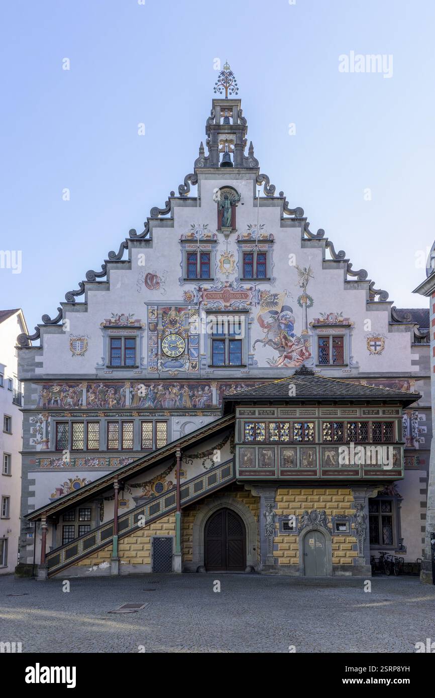 Old town hall with decorative wall paintings in Gothic style, built in ...