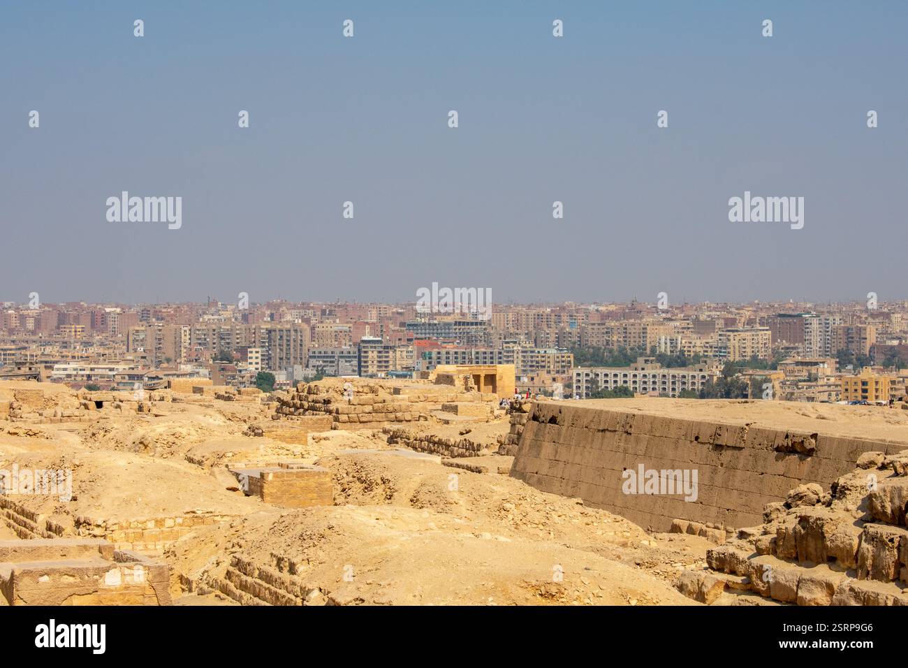 Famous Great Pyramids of Chephren and Cheops, Cairo, Egypt. Giza ...
