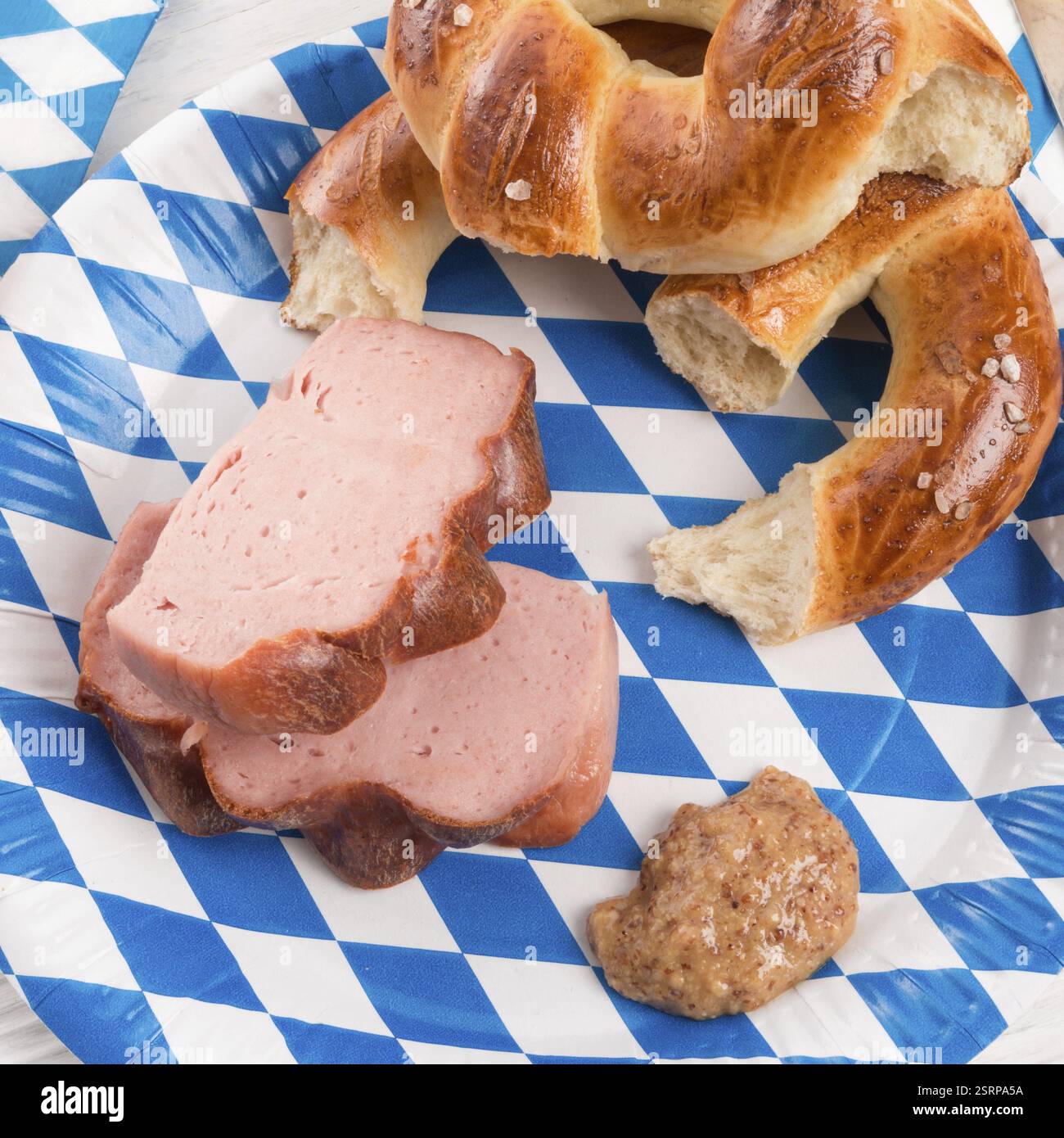 German liver cheese Stock Photo - Alamy