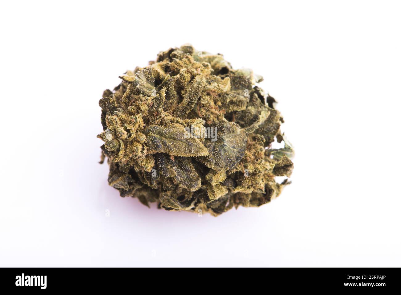 Dry marijuana bud on white background Stock Photo - Alamy