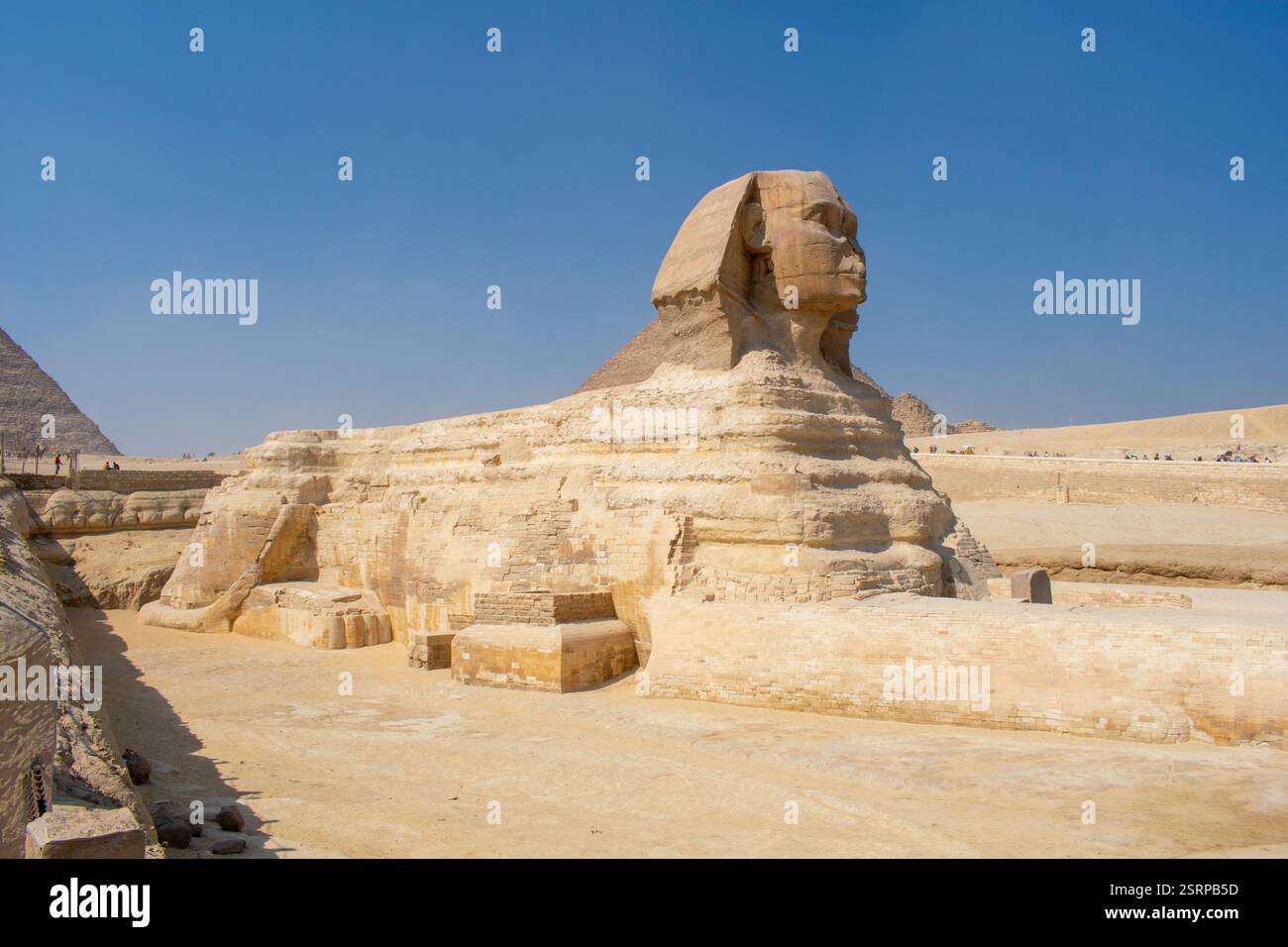 Famous Great Pyramids of Chephren and Cheops, Cairo, Egypt. Giza ...