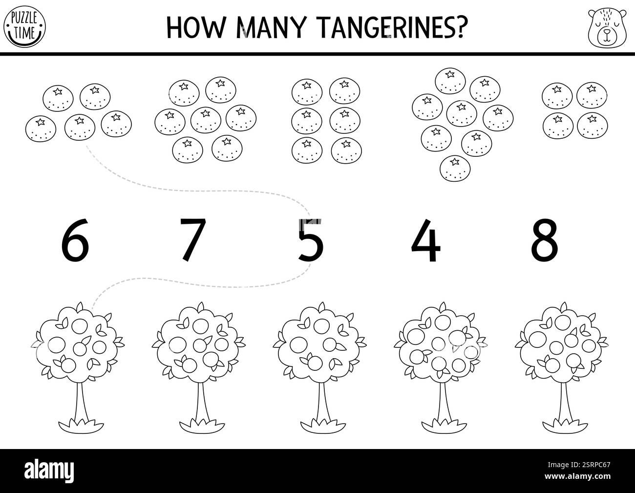 Match the numbers black and white capybara game with tangerine or ...