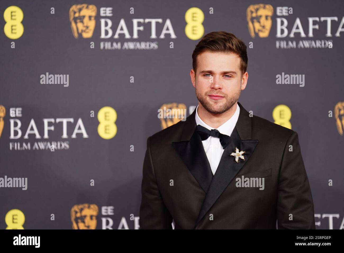 Leo Woodall attending the EE Bafta Film Awards 2025, at the Royal ...