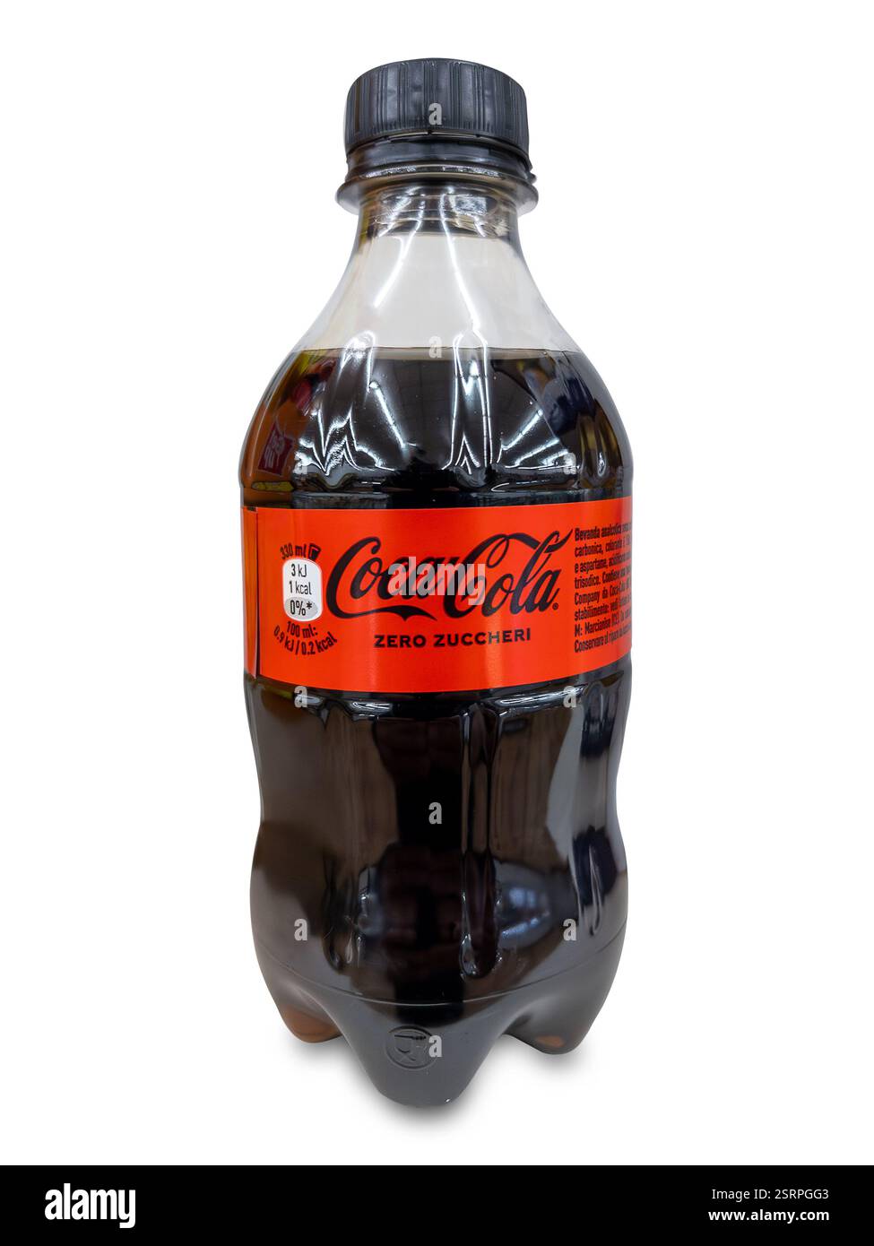 Italy - February 16, 2025: Sugar-free Coke, Coca Cola, in 330 ml small ...