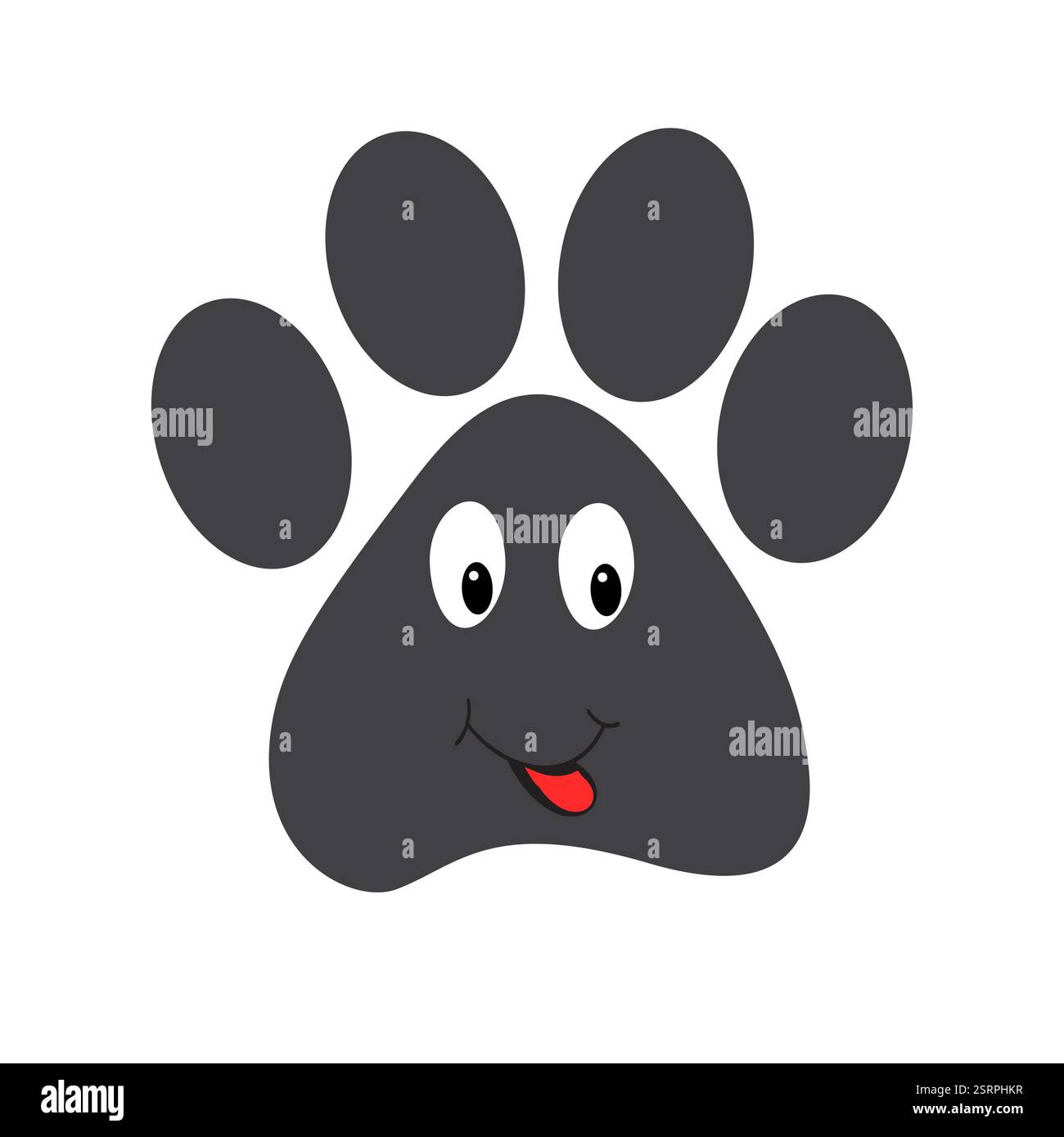 Silhouette of an animal paw with eyes and mouth Stock Photo - Alamy
