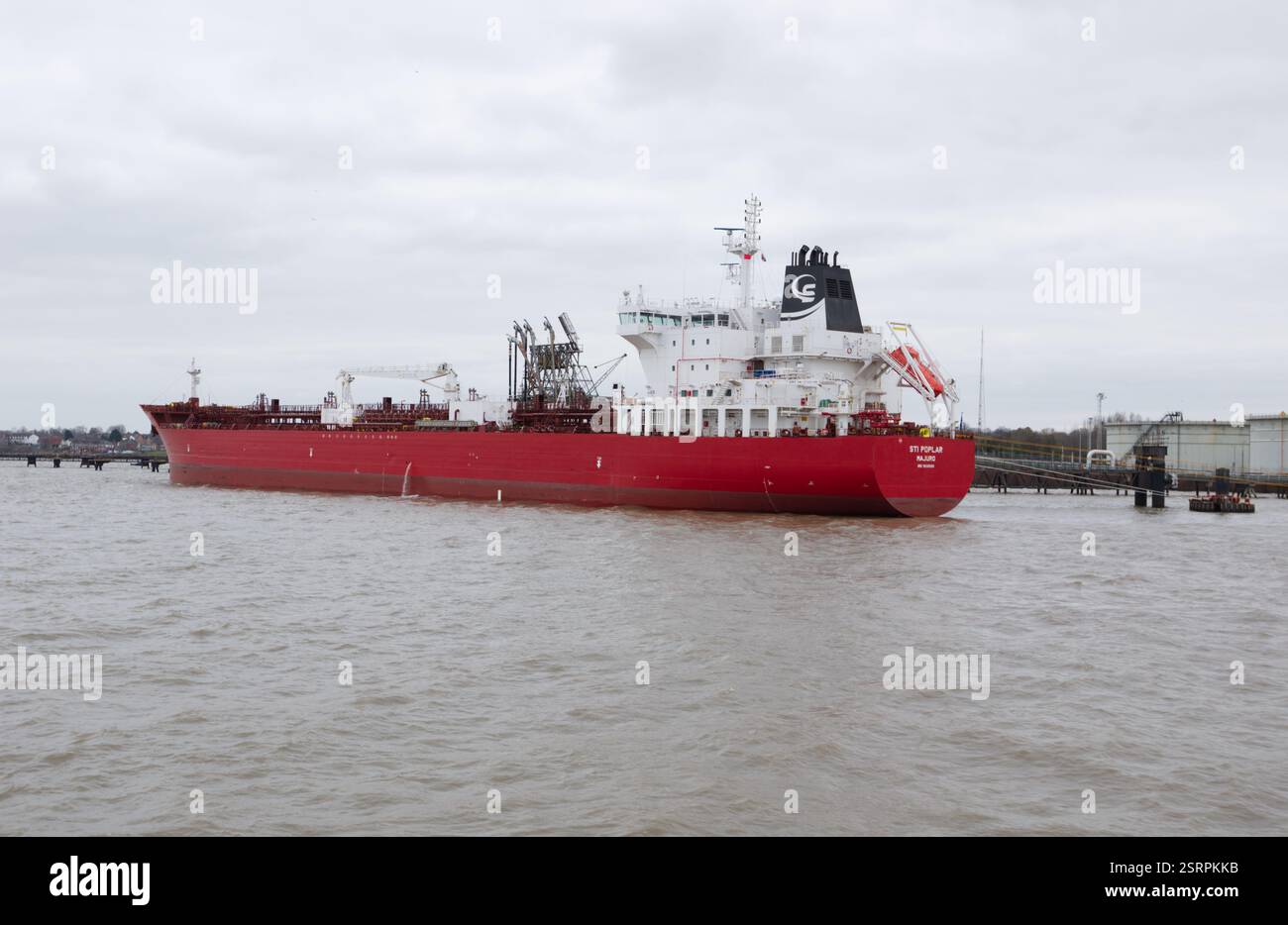 STI Poplar, a chemical and oil products tanker built in 2014 as seen on ...