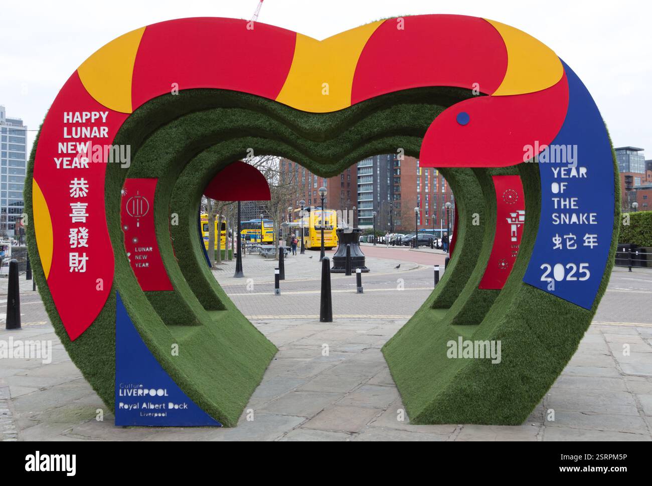 Hearts art installation at Royal Albert Dock in Liverpool with a design ...