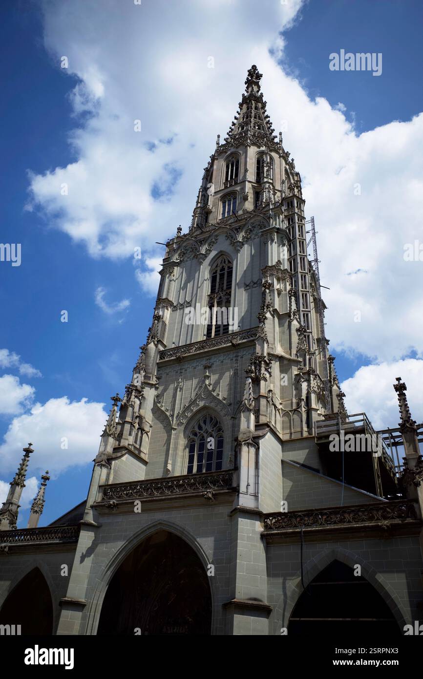 Bern minster cathedral tower hi-res stock photography and images - Alamy