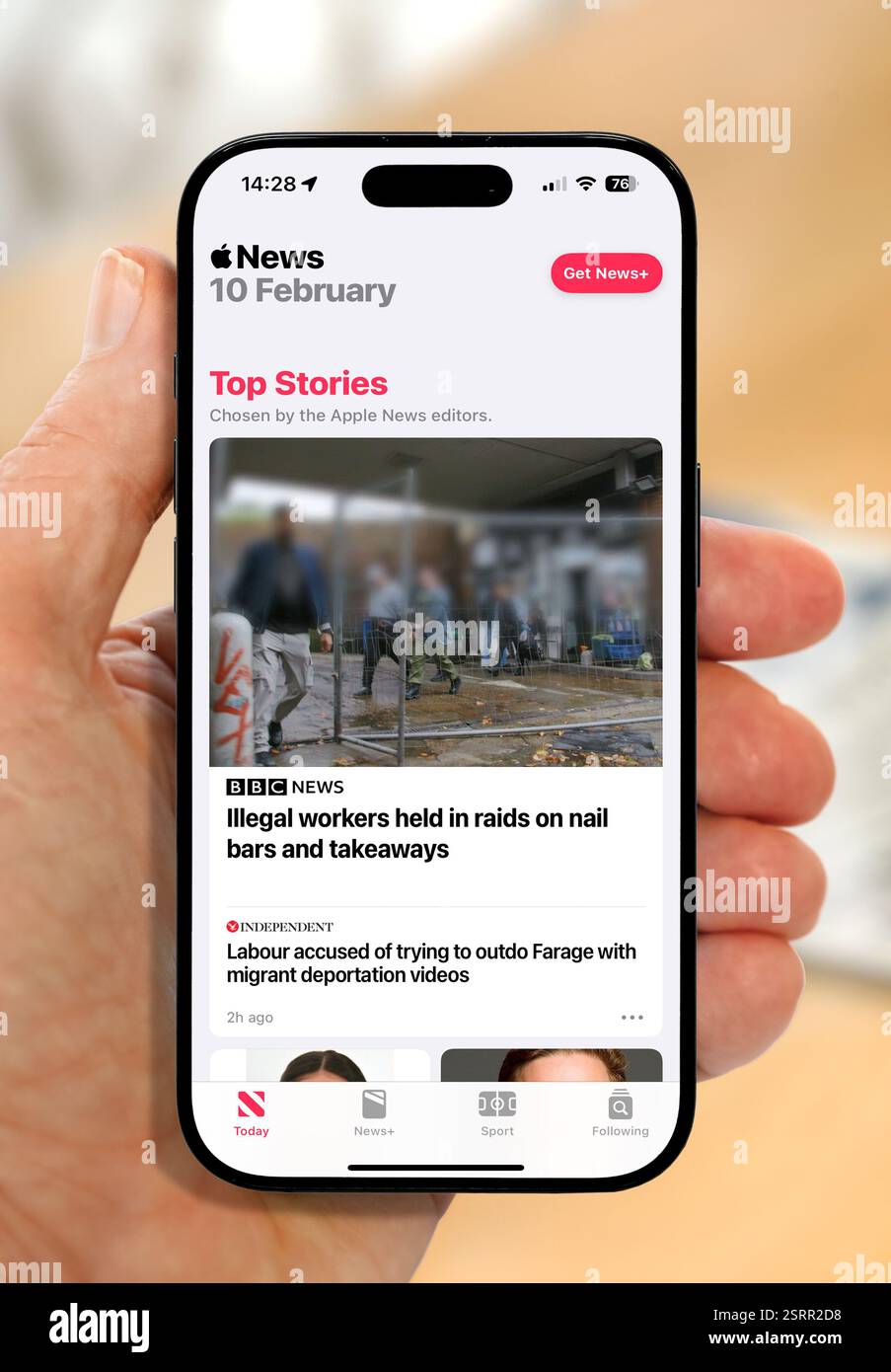 Apple News app on an iPhone 16 Plus Stock Photo - Alamy