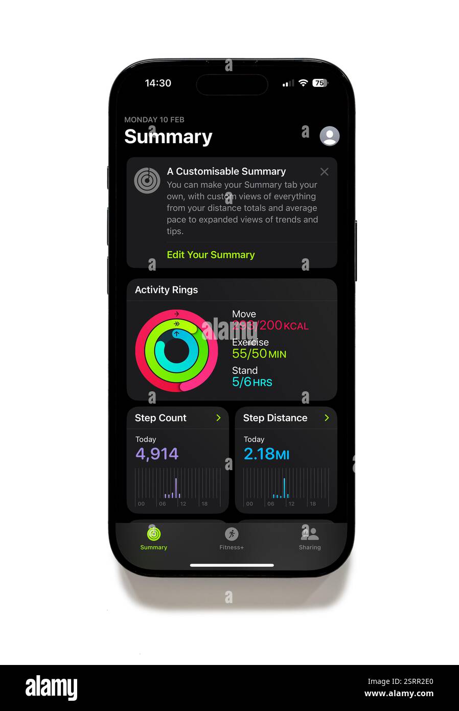 The Apple Fitness app on an iPhone 16 Plus Stock Photo - Alamy