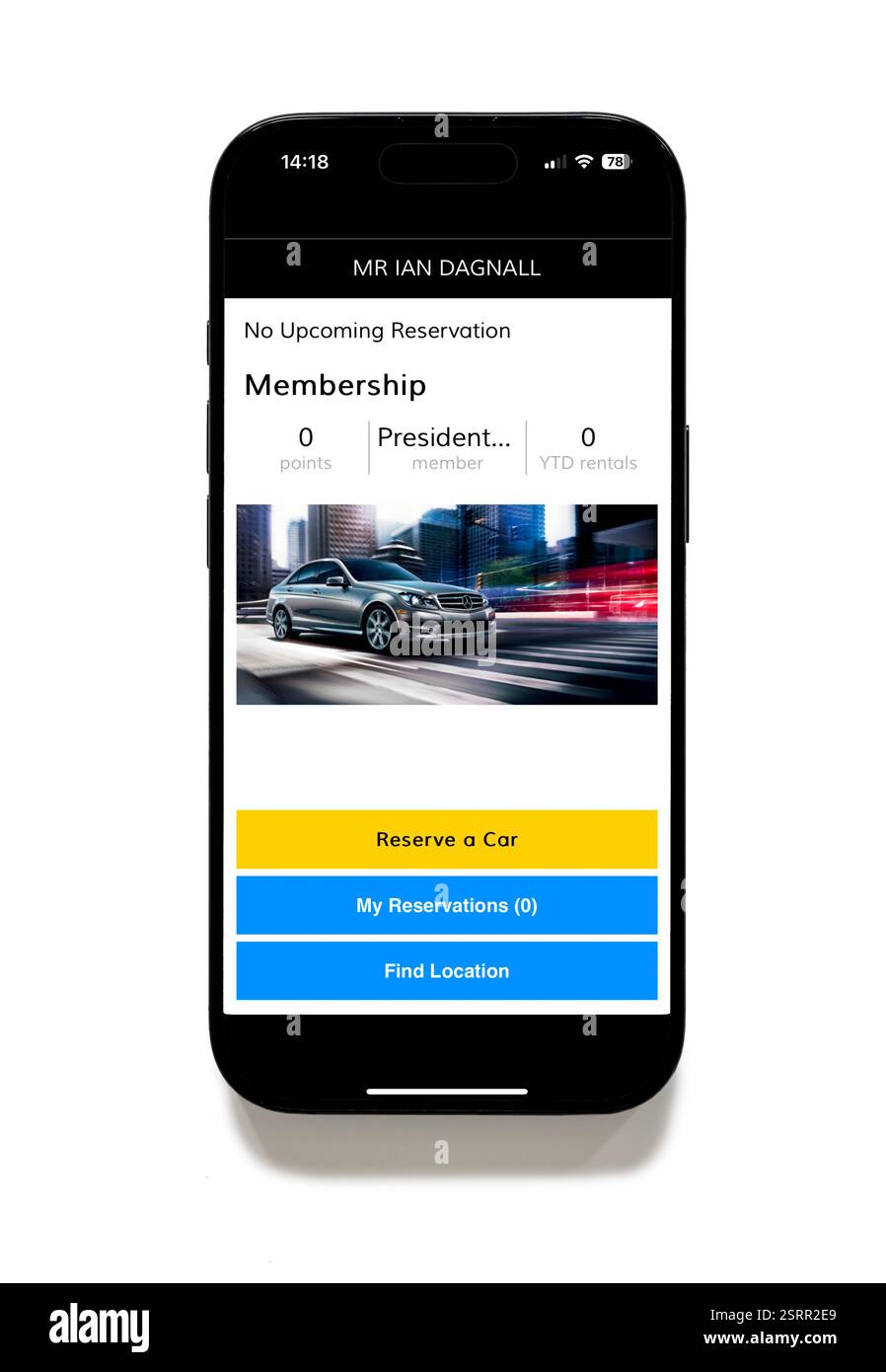 Hertz car rental app on an iPhone 16 Plus Stock Photo - Alamy