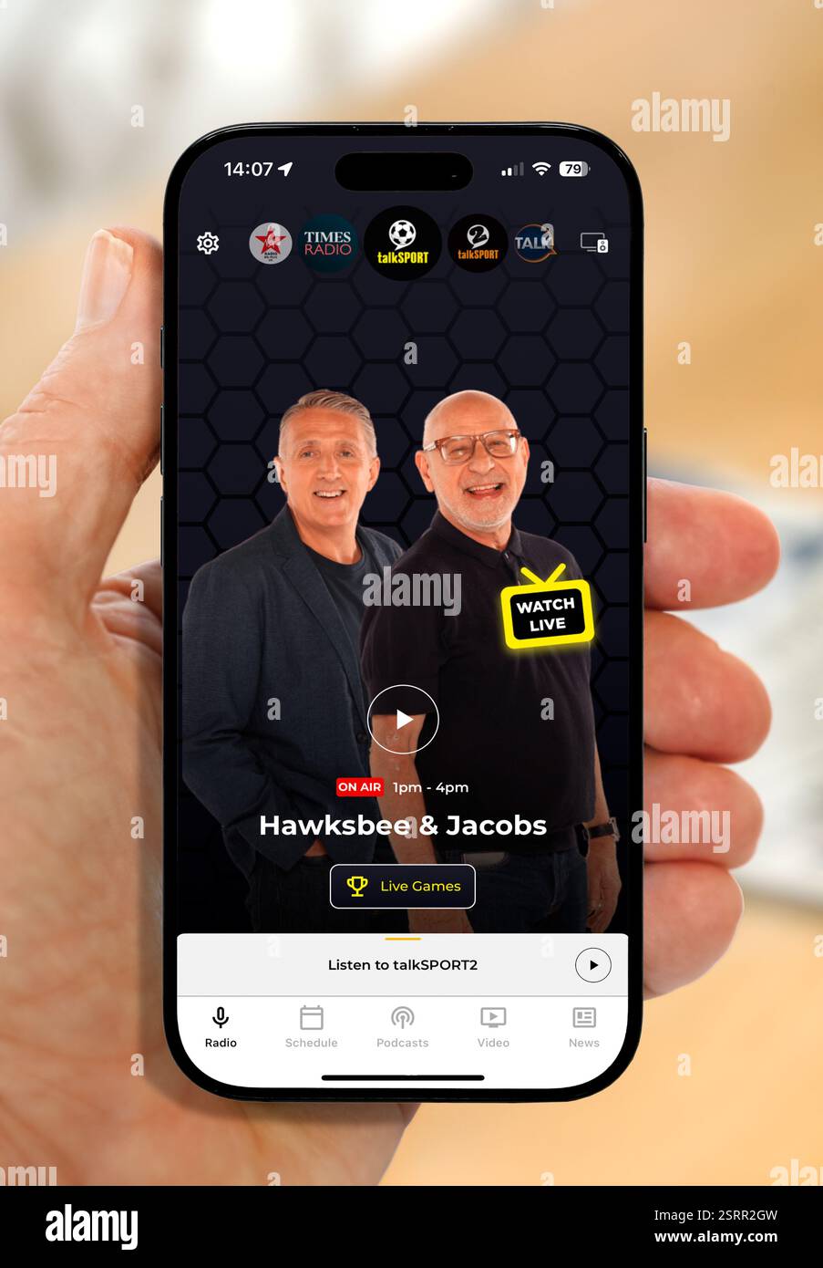 Talksport app on an iPhone 16 Plus Stock Photo - Alamy