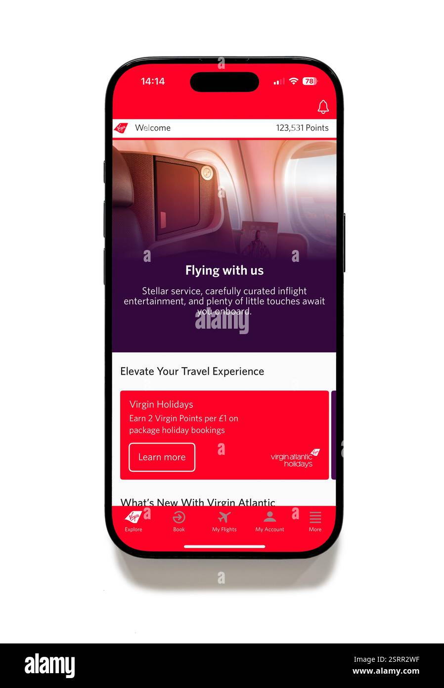 Virgin Atlantic app on an iPhone 16 Plus Stock Photo - Alamy