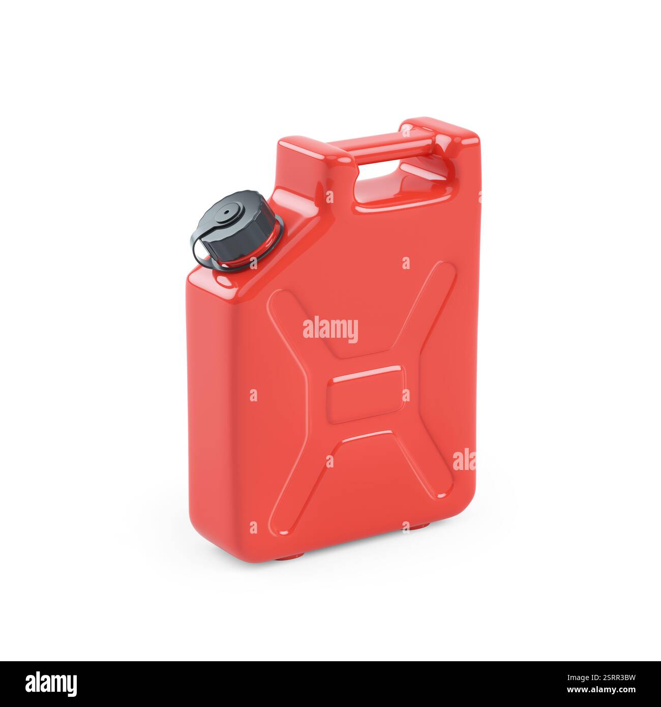3d illustration of red fuel tank, isolated on white background Stock ...
