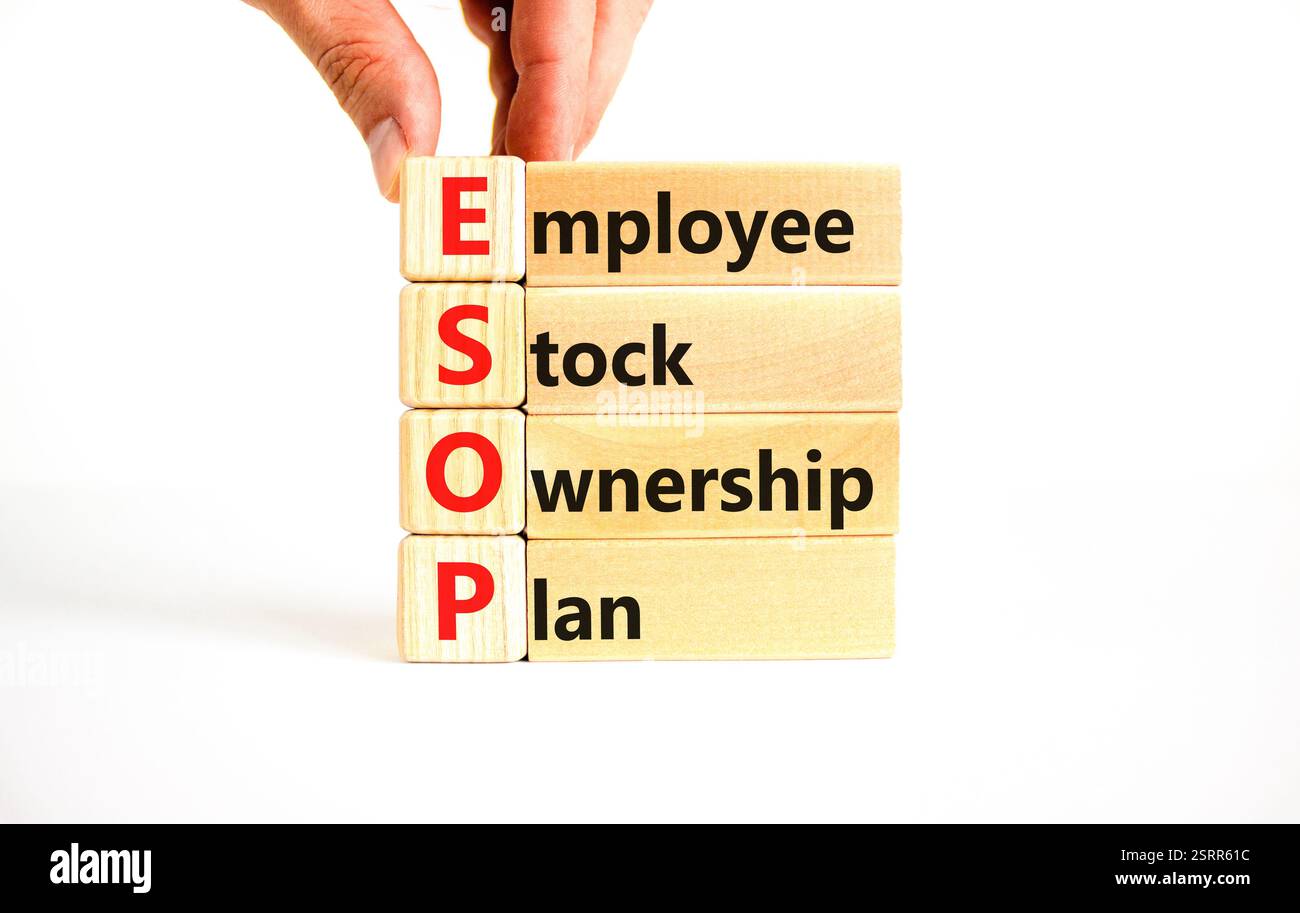 Employee Stock Ownership Plan symbol. Concept word ESOP Employee Stock ...