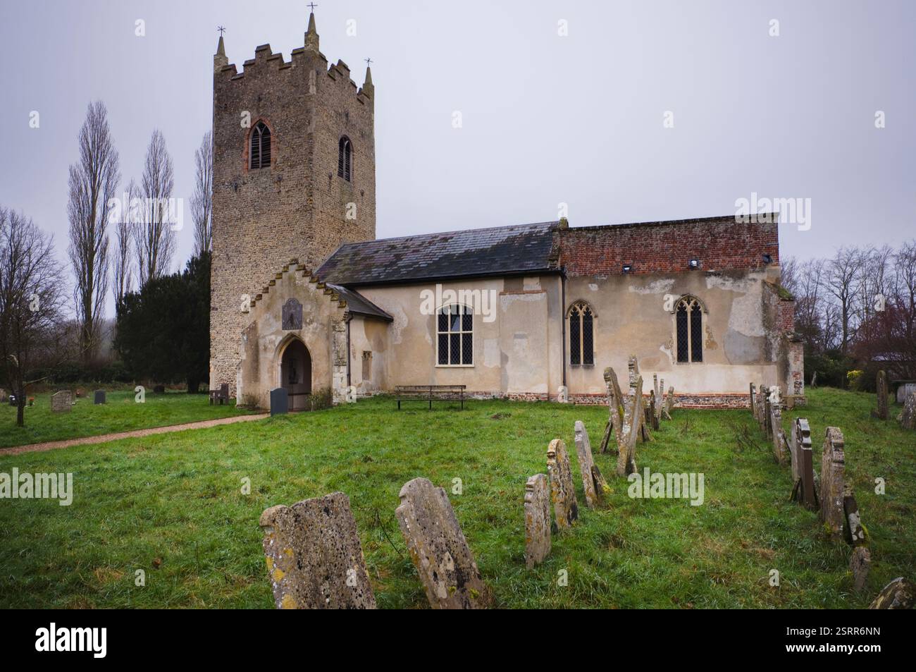 Exterior of All Saints Church in Hethel, near Bracon Ash, Norfolk Stock ...