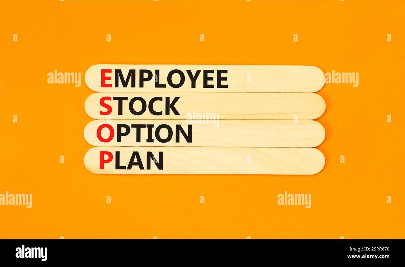 ESOP Employee Stock Option Plan symbol. Concept word ESOP Employee ...
