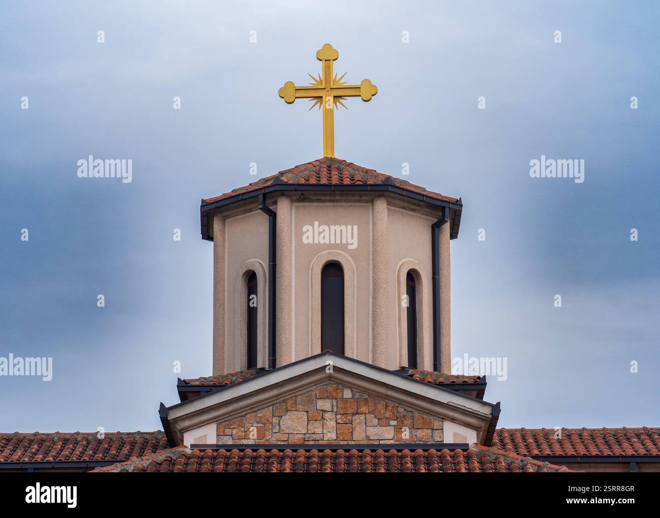 Holy Golden Cross Above Macedonian Orthodox Church Stock Photo - Alamy