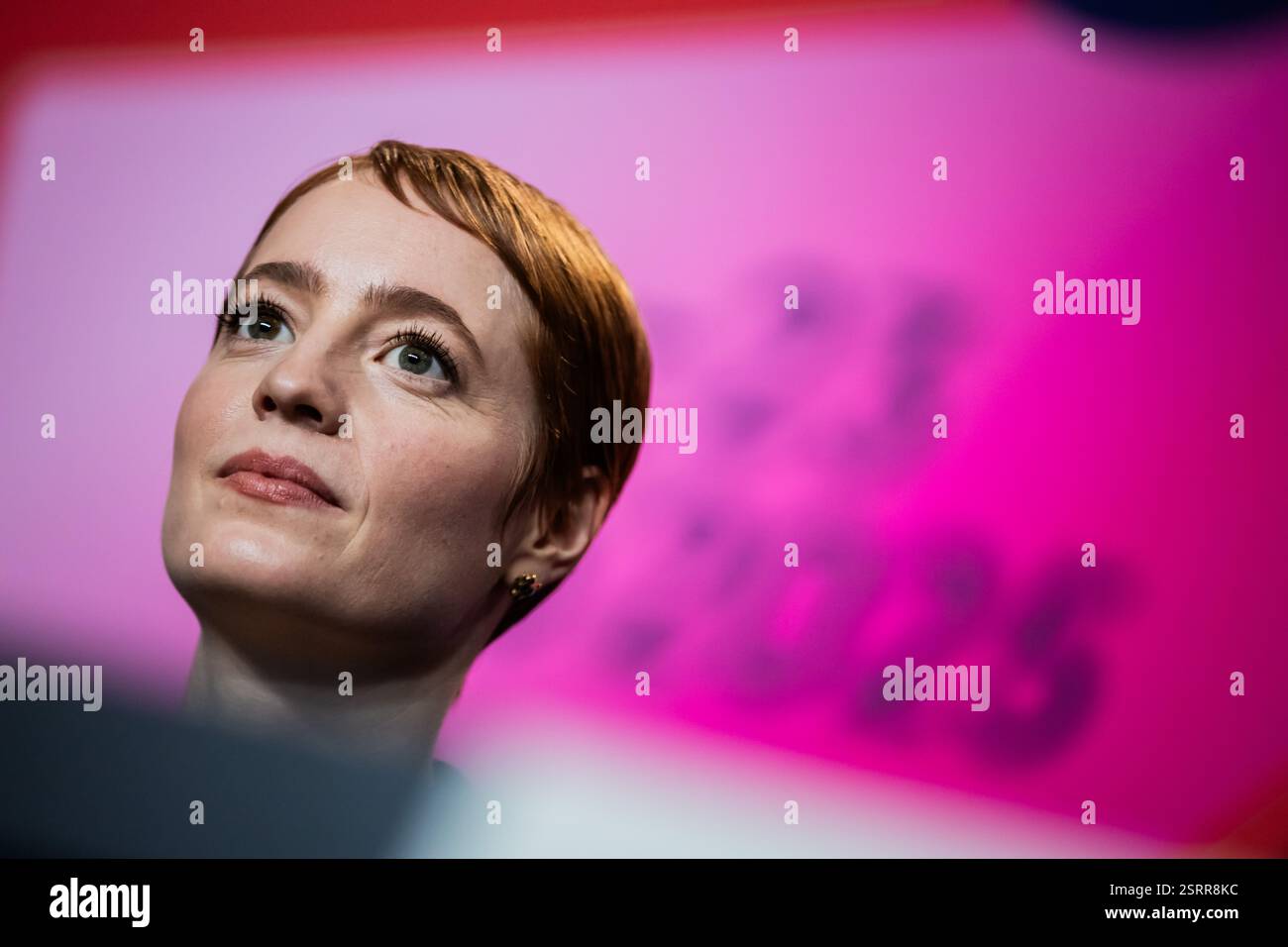Berlin, Germany. 16th Feb, 2025. Leonie Benesch, actress, takes part in ...