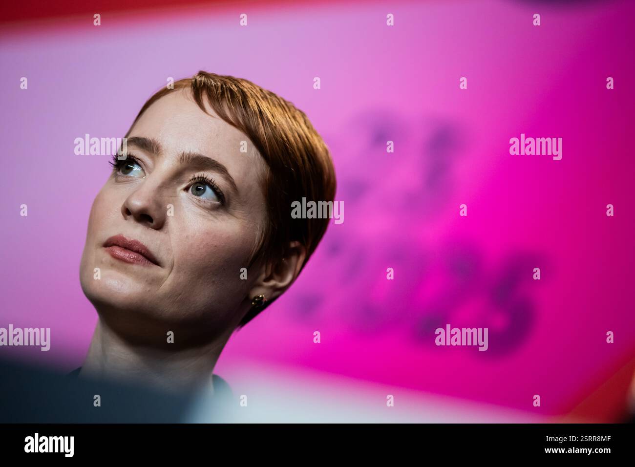 Berlin, Germany. 16th Feb, 2025. Leonie Benesch, actress, takes part in ...