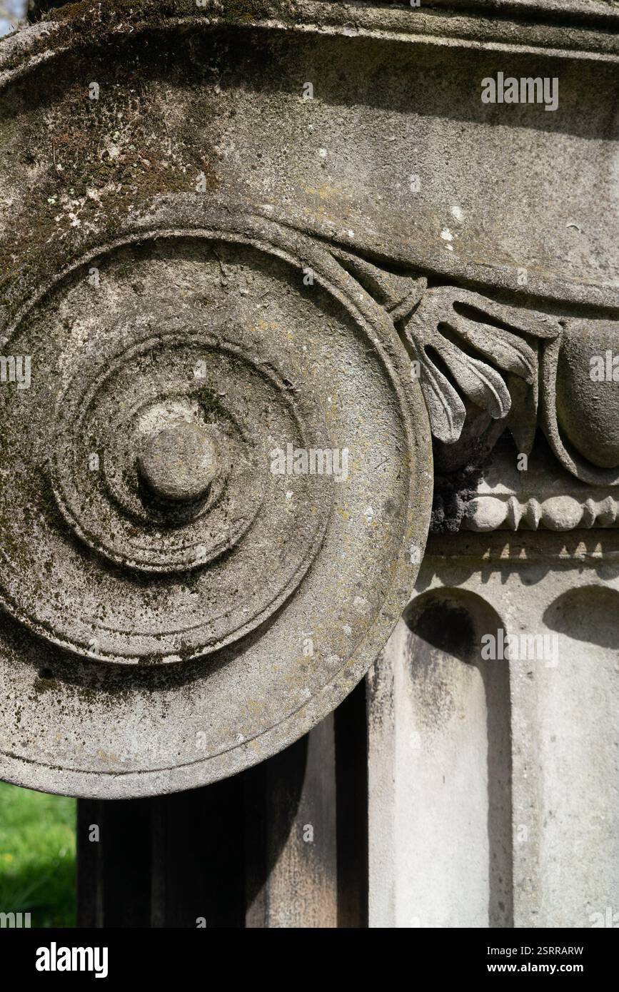 Ornate stonework, likely part of a monument or mausoleum London ...