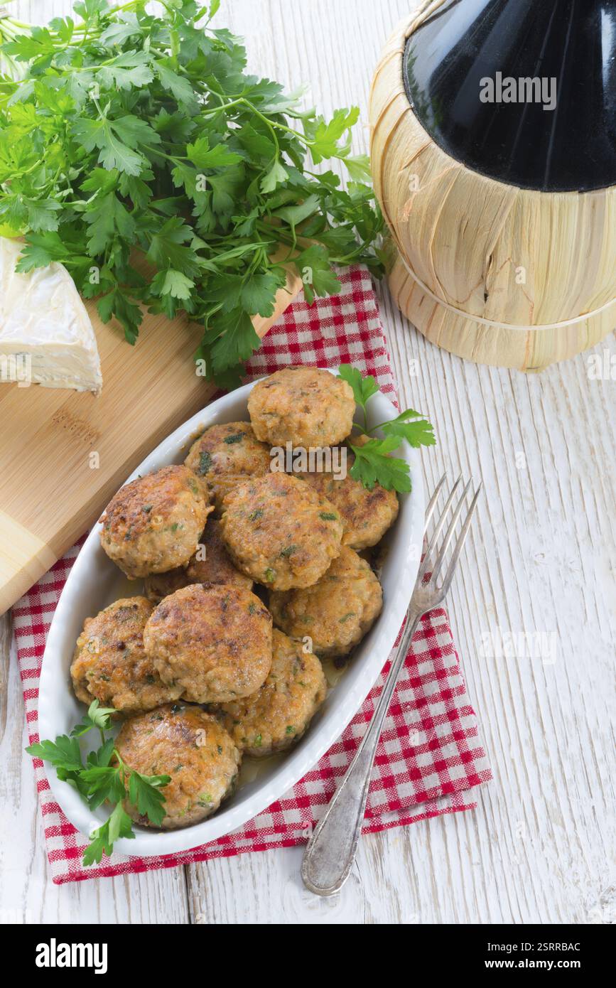 Rissole with mould cheese and parsley Stock Photo - Alamy