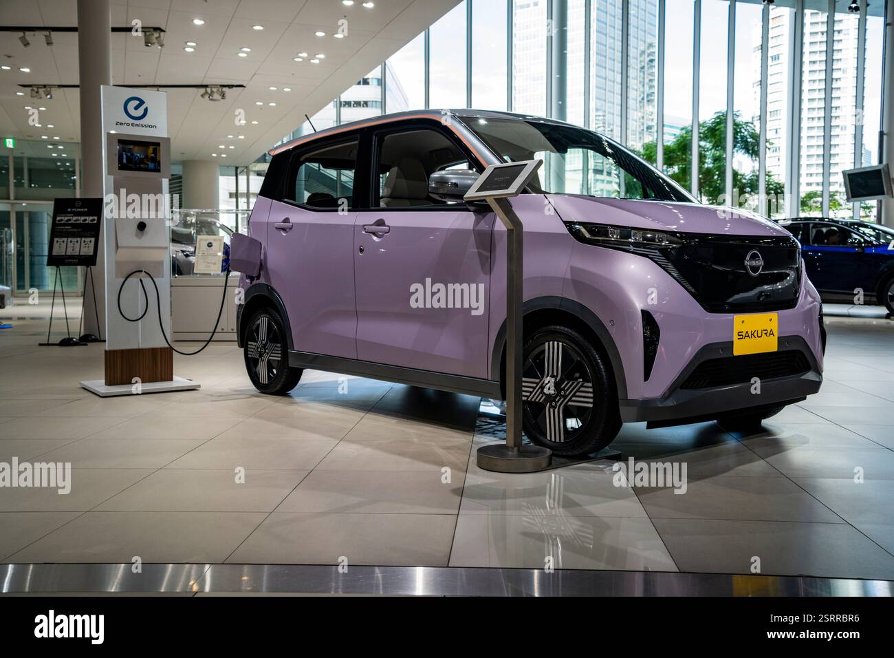 Nissan Sakura electric kei car on display at the Nissan Global ...