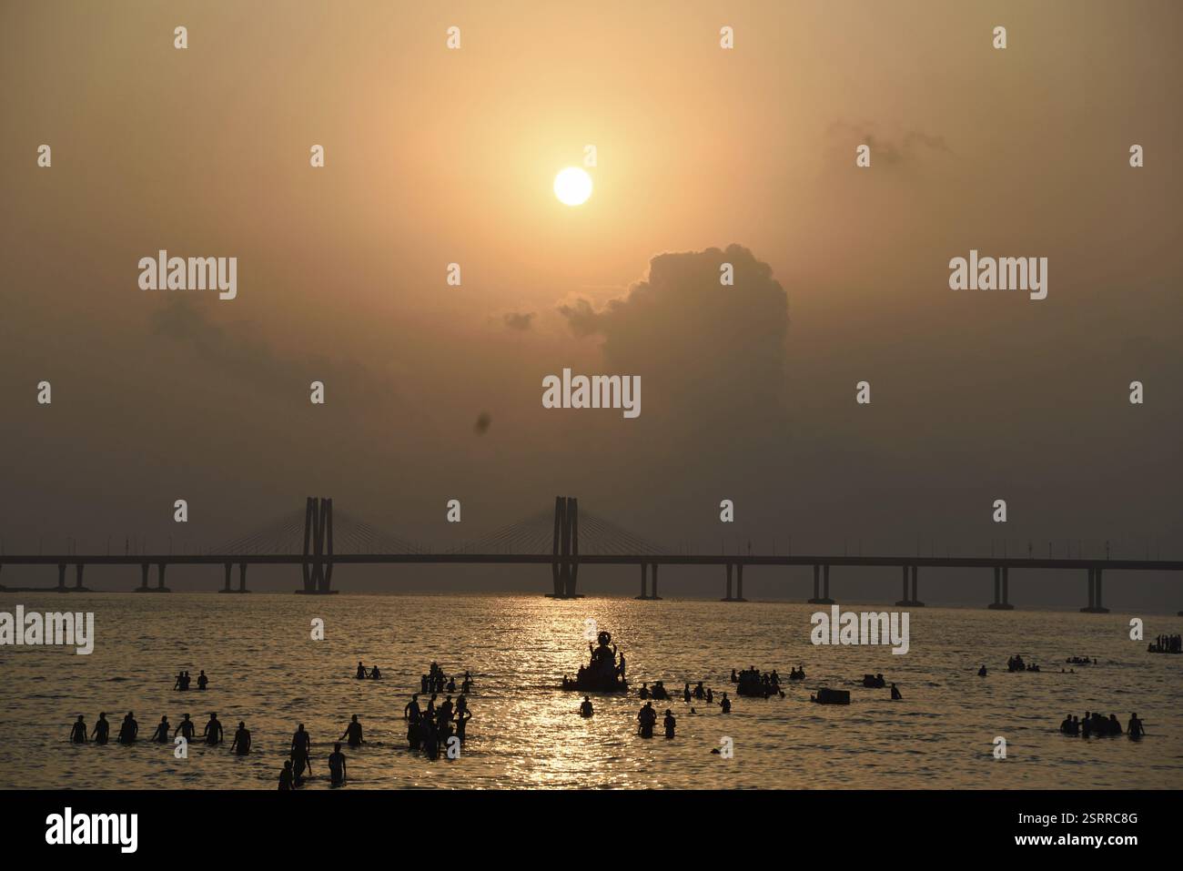 Lord Ganesha immersion, Dadar Beach, Mumbai, Maharashtra, India, Asia ...