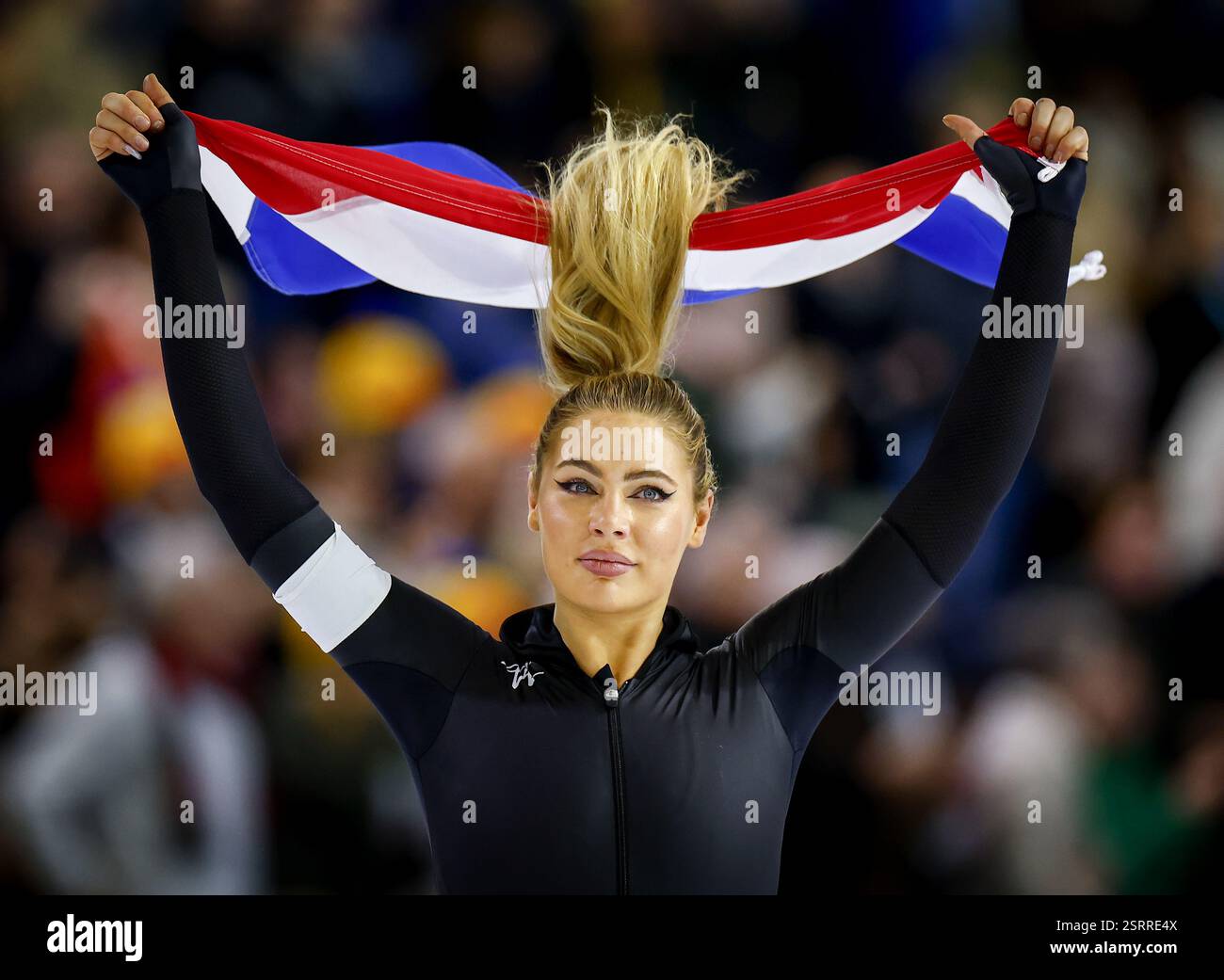 HEERENVEEN - Jutta Leerdam after finishing the 1000 meters for women ...