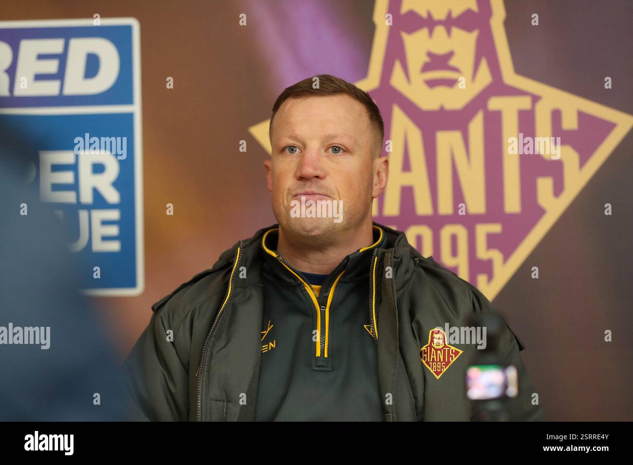 Luke Robinson speaks to the press after the defeat to Warrington ...